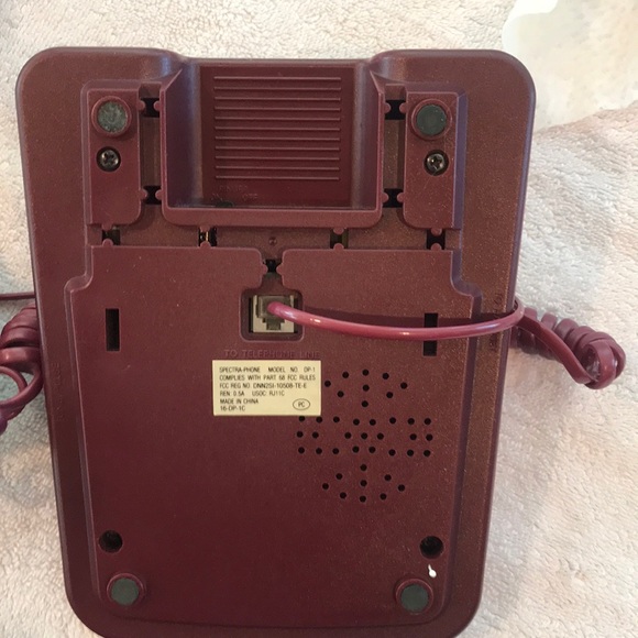 Spectra-Phone | Other | Burgundy Retro Desk Phone | Poshmark